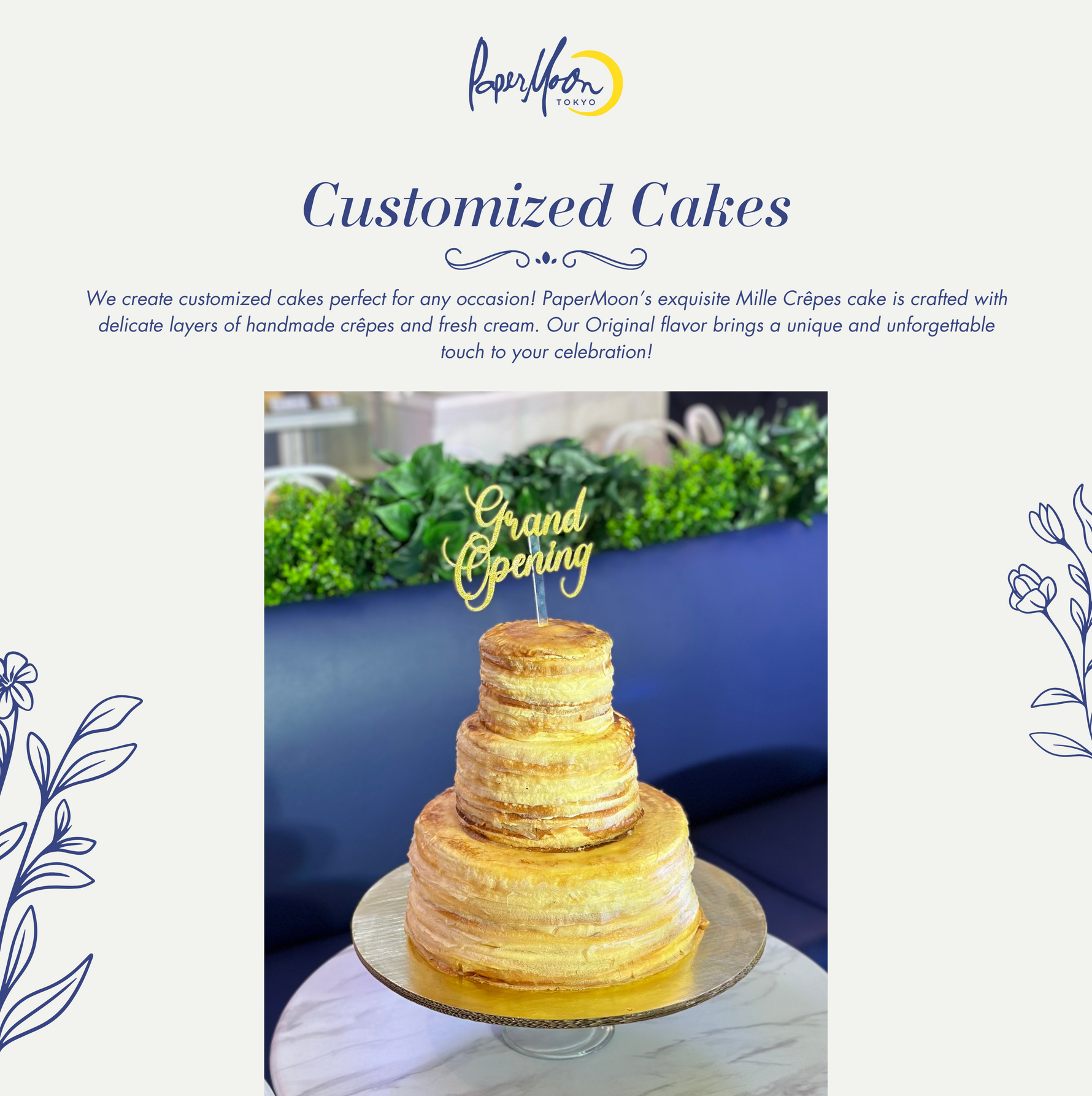 Customized Cakes – Paper Moon Cafe