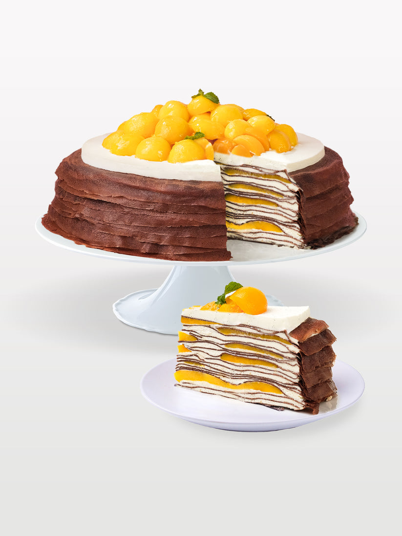 Mango Chocolate Mille Crepe – Paper Moon Cafe