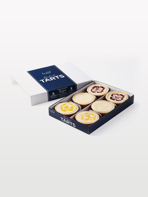 Box of 6 Assorted Baked Cheese Tarts – Paper Moon Cafe