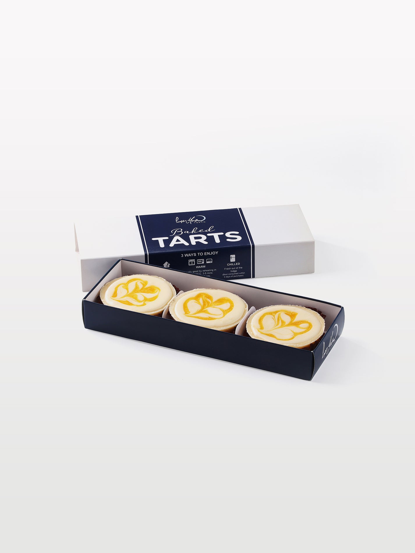 Box of 3 Classic Baked Cheese Tarts – Paper Moon Cafe